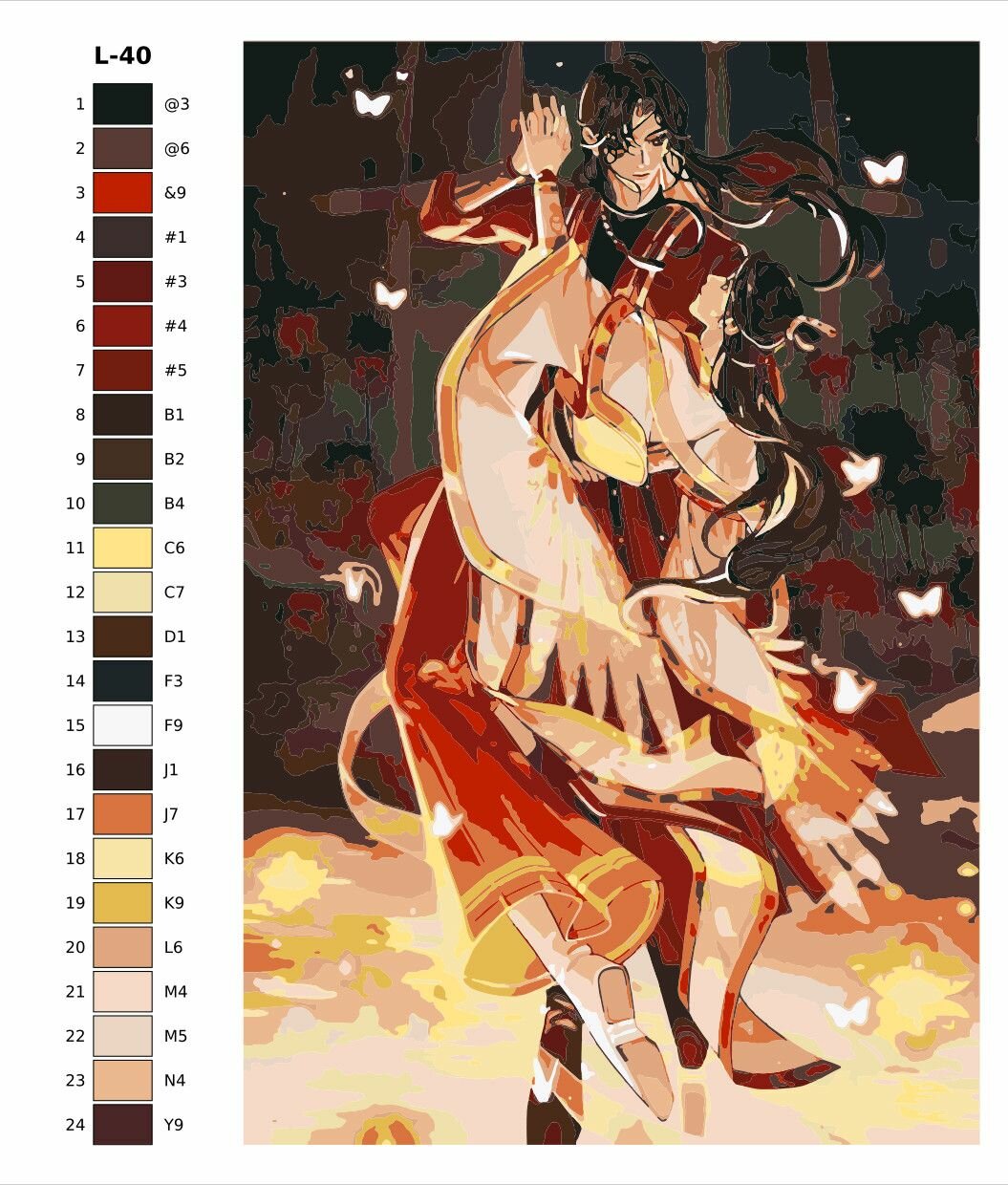 Картина по номерам L-40 "Аниме Благословение небожителей" 40x60 см