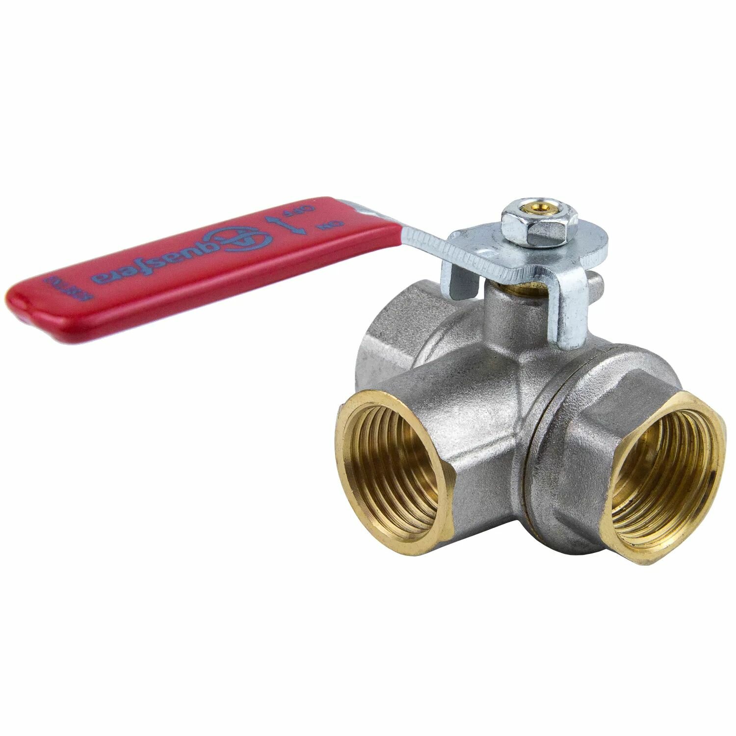 Кран шаровый трехходовой Aquasfera 1020 муфтовый (ВР/ВР) 1/2