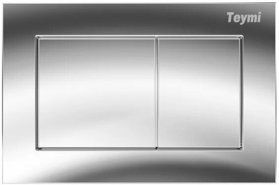 Кнопка смыва для унитаза Teymi Aina T70012CH хром, глянцевая, кнопка для инсталляции, двойной смыв