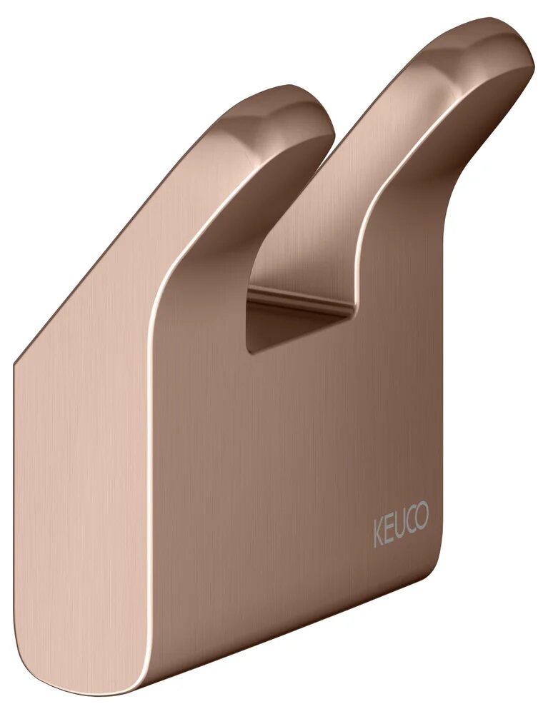 Крючок Keuco Collection Moll 12713 латунный, двойной, золотой, вешалка для полотенец в ванную