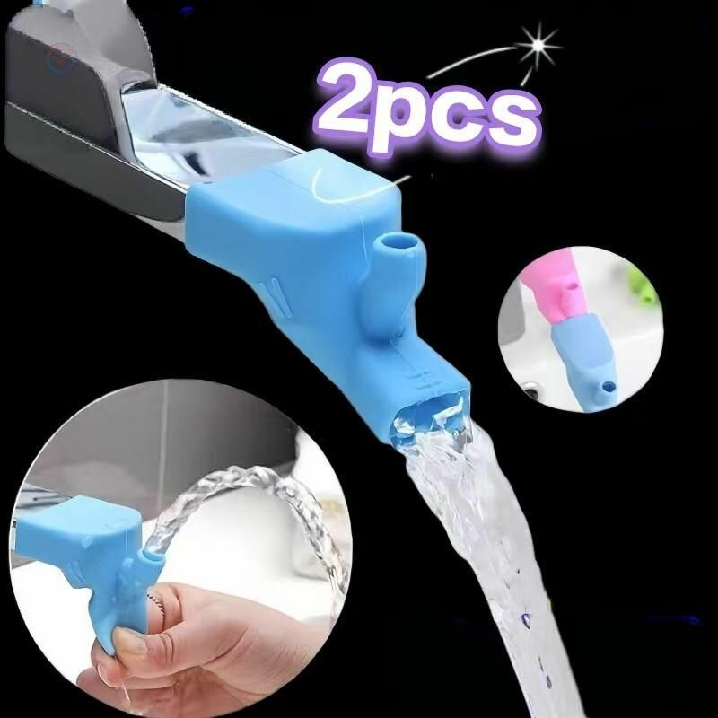 Сенсорная насадка на кран, комплект из 2 силиконовых аксессуаров против брызг, универсальный расширитель для кухни и ванной, экономия воды и комфорт