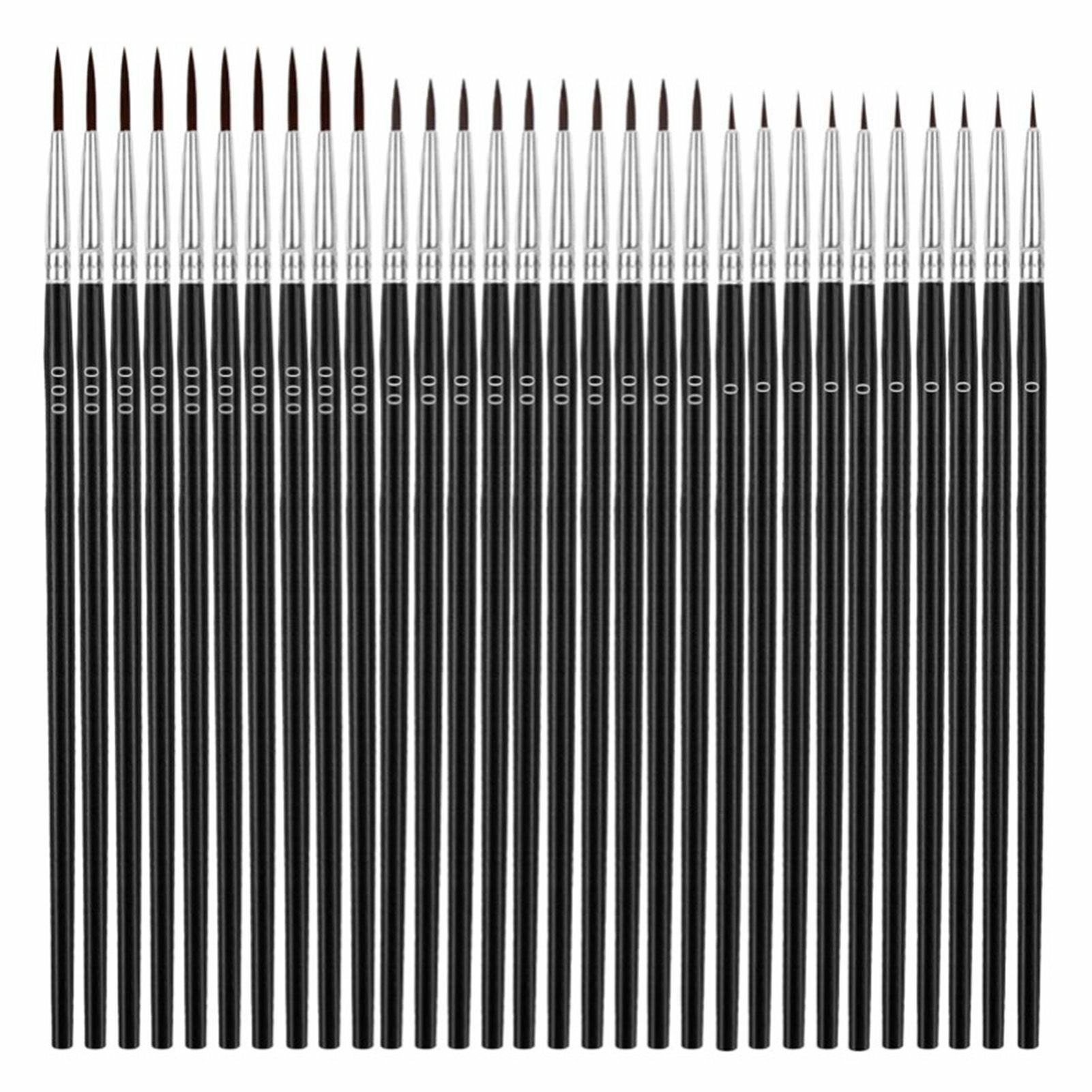 Набор кистей, 30 шт, нейлон, для миниатюр, 3 размера