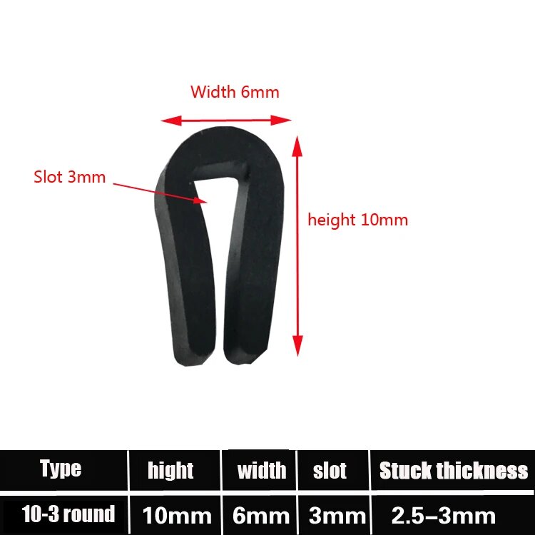 Резиновая уплотнительная лента U-образная 1 метр 10-3 round