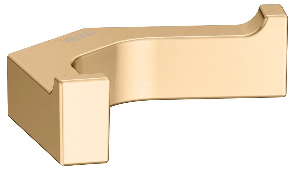 Крючок Keuco Edition 11 11115 латунный, двойной, золотой, в стиле hi-tech, вешалка для полотенец в ванную