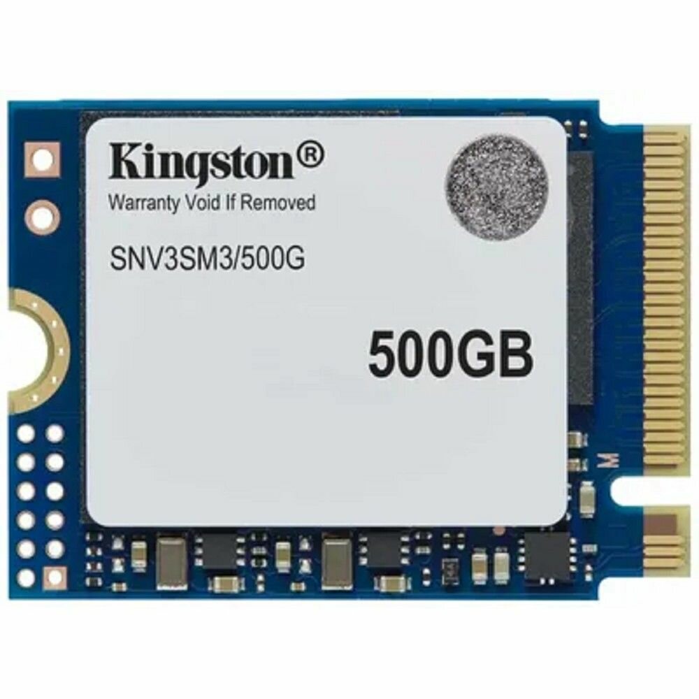 Kingston накопитель SSD NV3, 500GB, M.2 22x30mm , NVMe, PCIe 4.0 x4, 3D TLC, SNV3SM3 500G