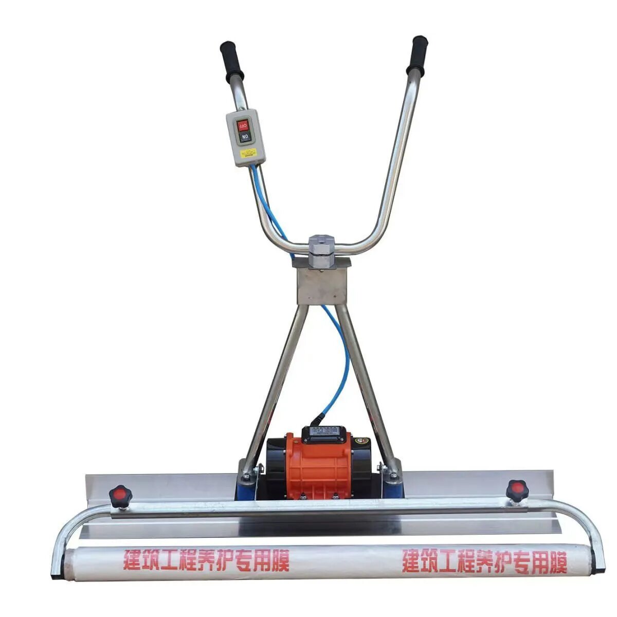 Виброрейка для бетона, мембрана покрывающая что-л, Утолщенная линейка из алюминиевого сплава, Мощный двигатель 800 Вт, 1m