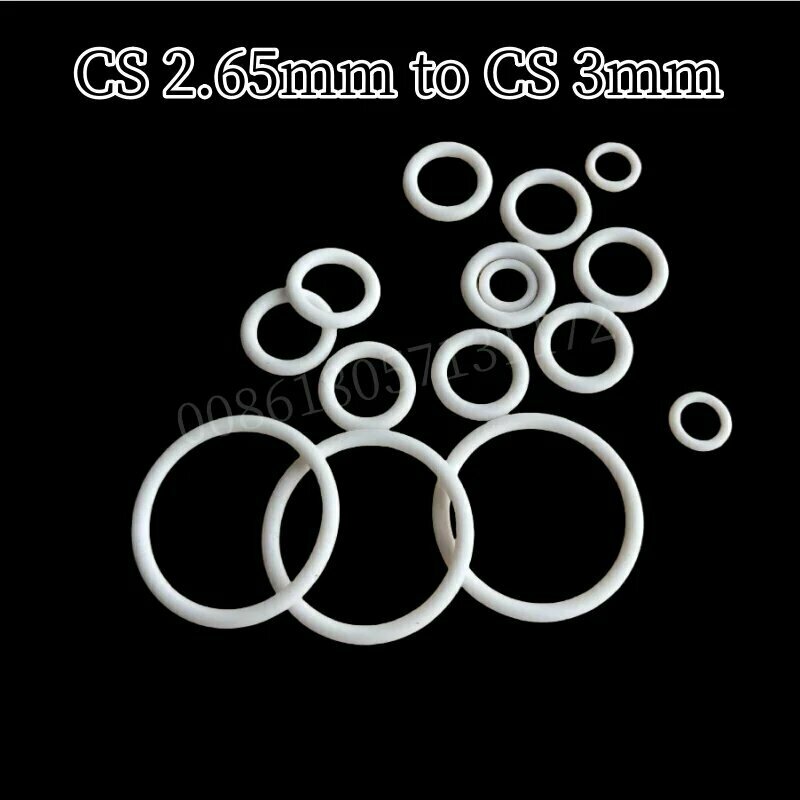 Уплотнительное кольцо из птфэ, 10 шт, CS 2,65–3 мм, химически стойкое, высокотемпературное, антипригарное, низкое трение для насосов, фланцев, клапанов, White, 66.8x61.5x2.65mm
