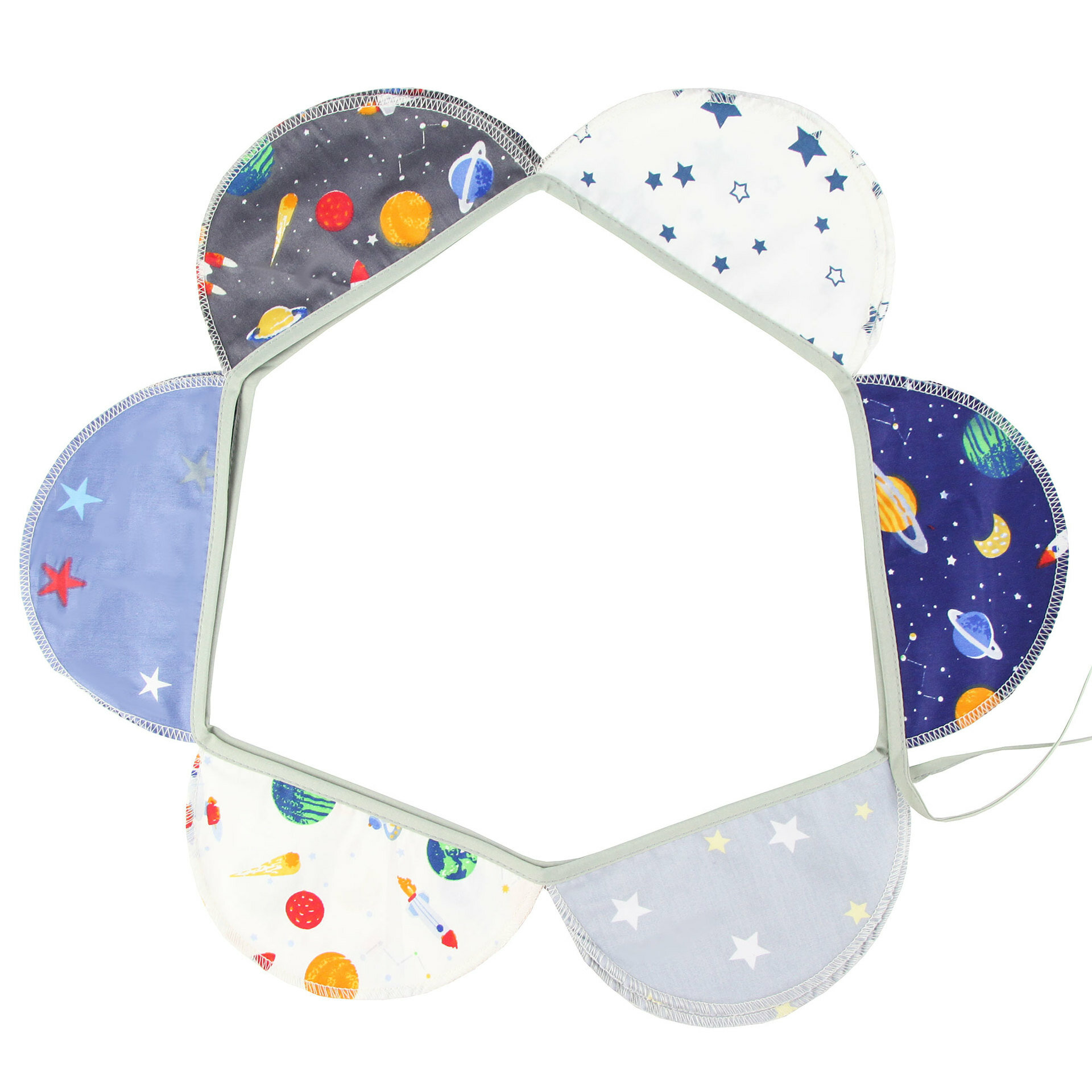 Флаг-гирлянда SJQ269-S, хлопковый, полукруглый, цветной