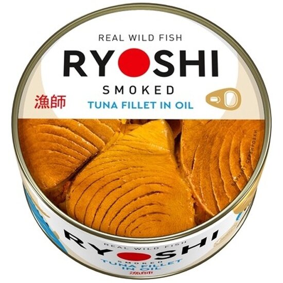 Тунец Ryoshi полосатый копченый в масле с ключом 185г