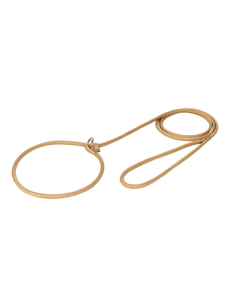 Поводок-удавка с кольцом для собак ZooOne, круглый, ширина 6 мм, длина 150 см (золото), 74-2406
