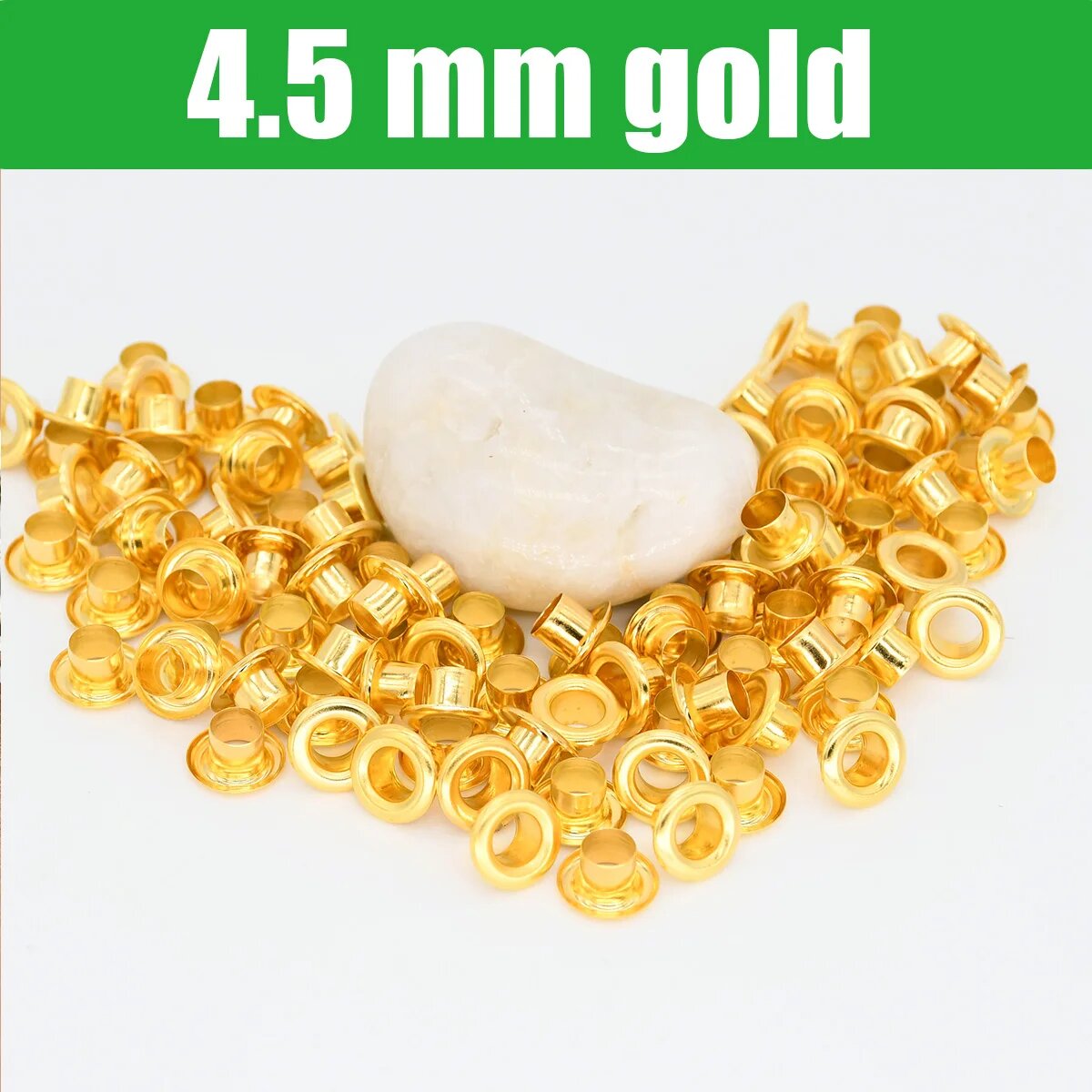 Люверсы 4.5 мм gold, 100 шт.