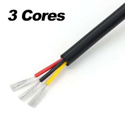 Провод UL2464 2-10 жил черный/белый 24AWG, 3 Cores, 1 meter