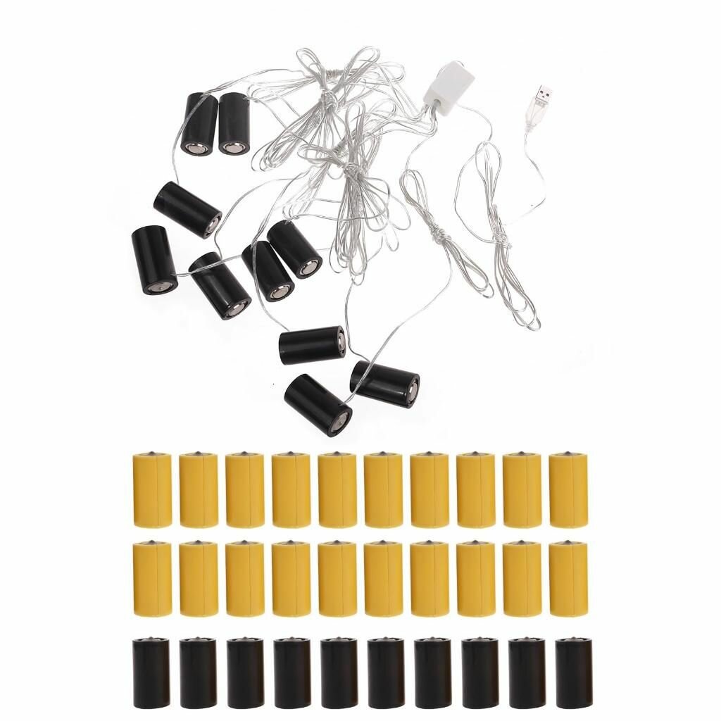 LR14 C Батарея питания USB заменить ячейку 3,5 В 3V для светодиодных ламп детекторов Toys Electronic, - один на десять