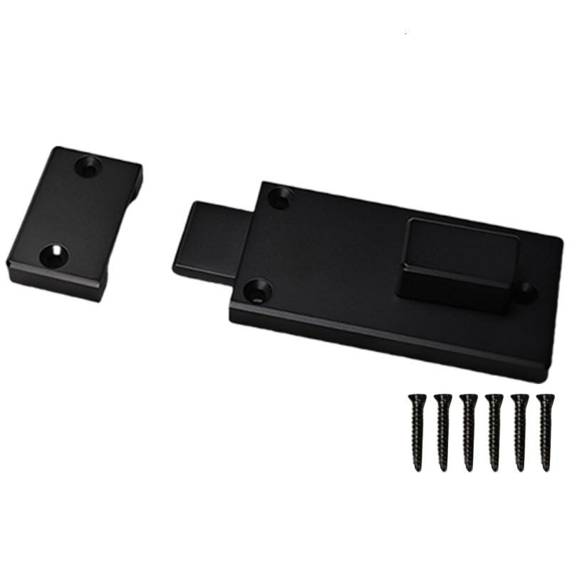 Многофункциональная алюминиевая дверная болт быстрая установка для спальни и кухни, Матово-черный