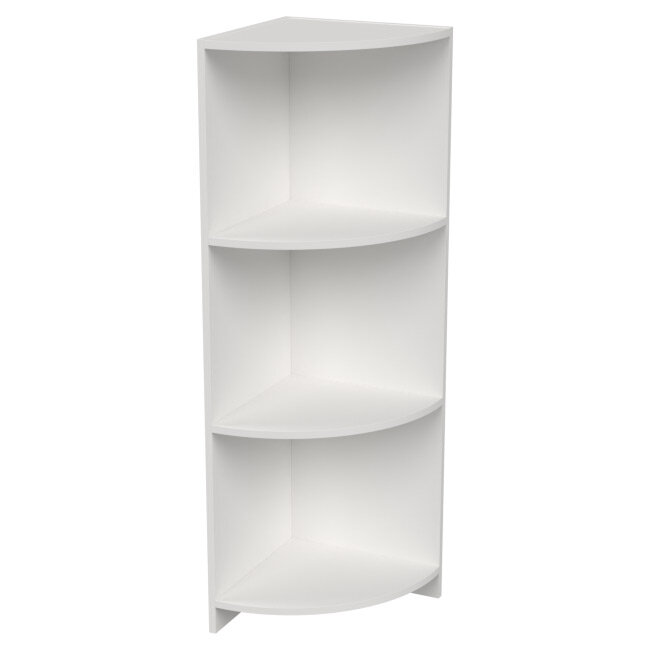 Стеллаж Меб-фф Офисный стеллаж угловой СУ-62 цвет Белый 37/37/123 см