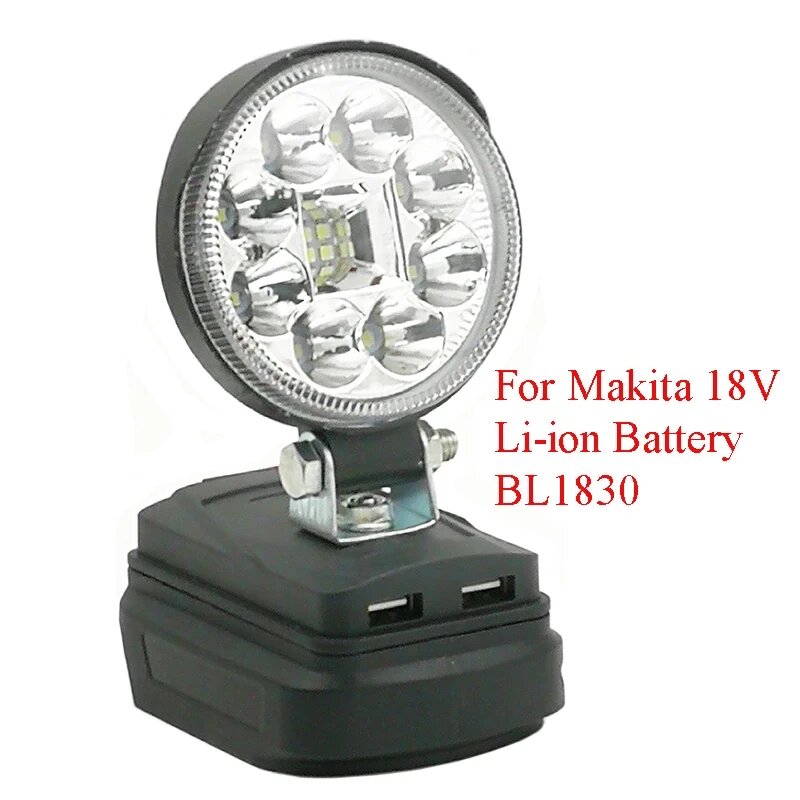 Портативный фонарь Dawupine для аккумуляторов Milwaukee 18В, For Makita