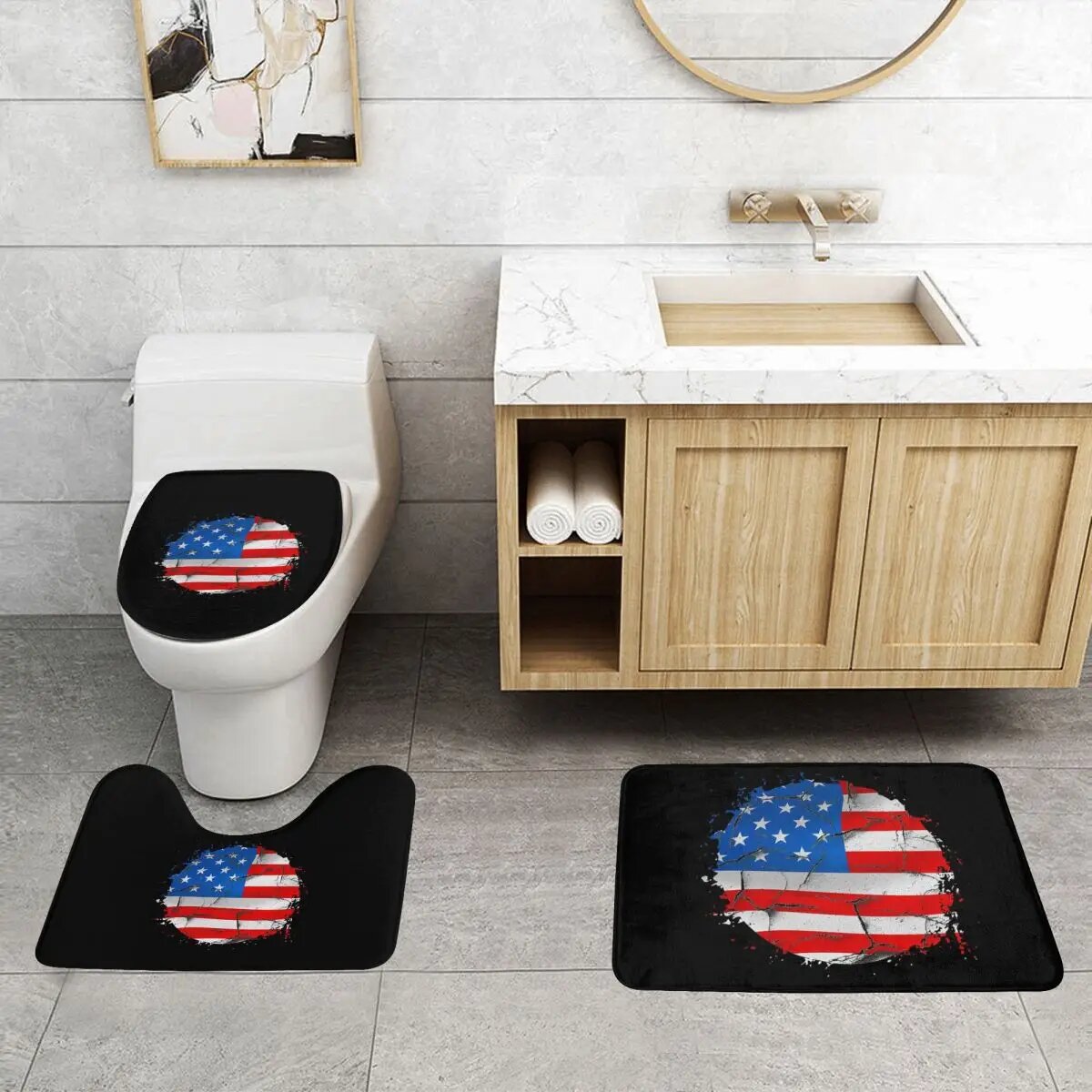 Набор полотенец с американским флагом из ПВХ