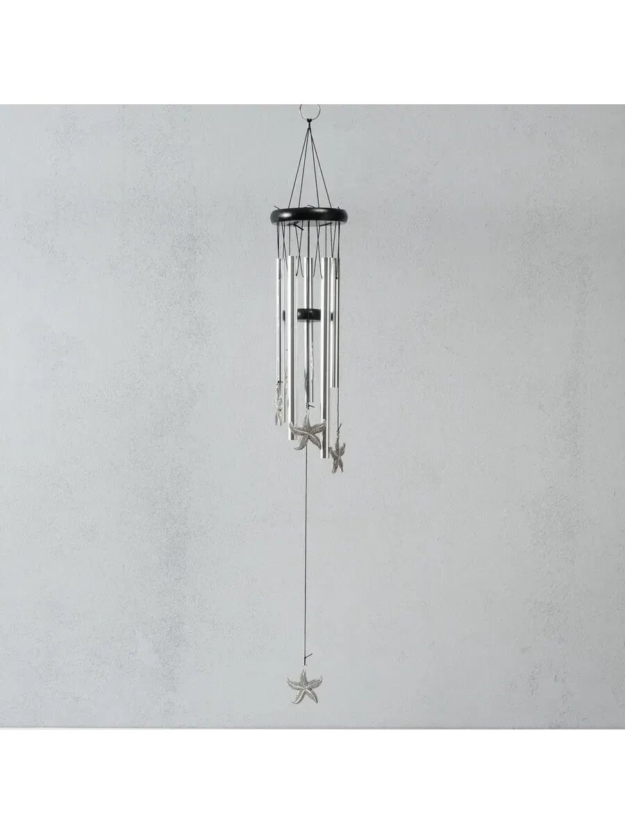 Музыка ветра металл Морские звёзды 5 трубок 60 см