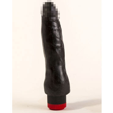 Биоклон Вибратор реалистичной формы, черный С многоскоростной вибрацией