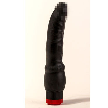 Биоклон Вибратор реалистичной формы, черный Рельефная поверхность