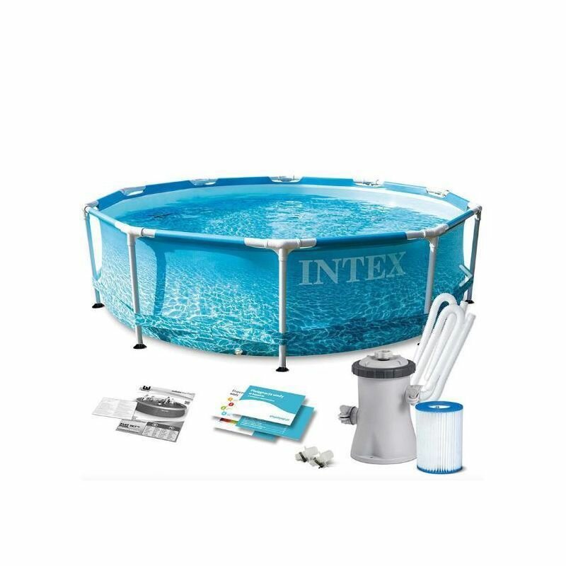 Каркасный бассейн Intex Beachside Metal Frame 305х76 см + фильтр-насос 1250 л/ч (28208)