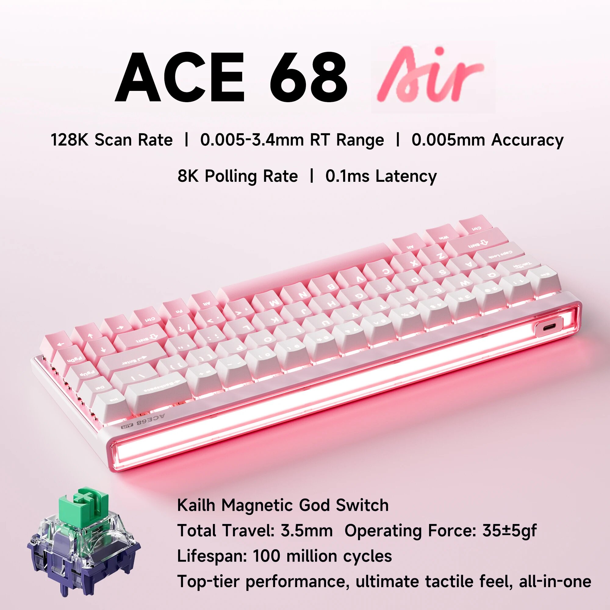 MCHOSE ACE 68 игровая клавиатура Esports-8