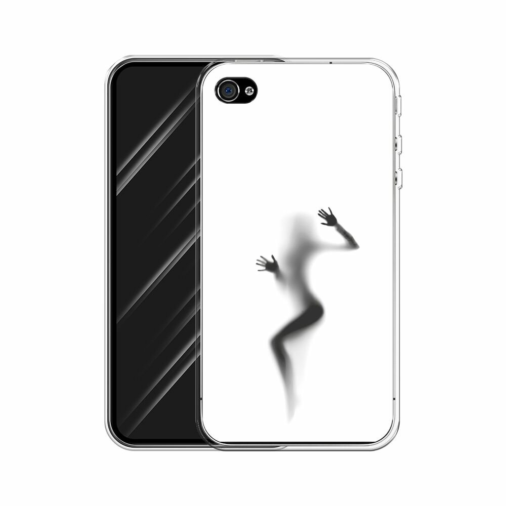 Чехол на Apple iPhone 4/4S / Айфон 4/4S с принтом "Девушка в душе" — фото 1
