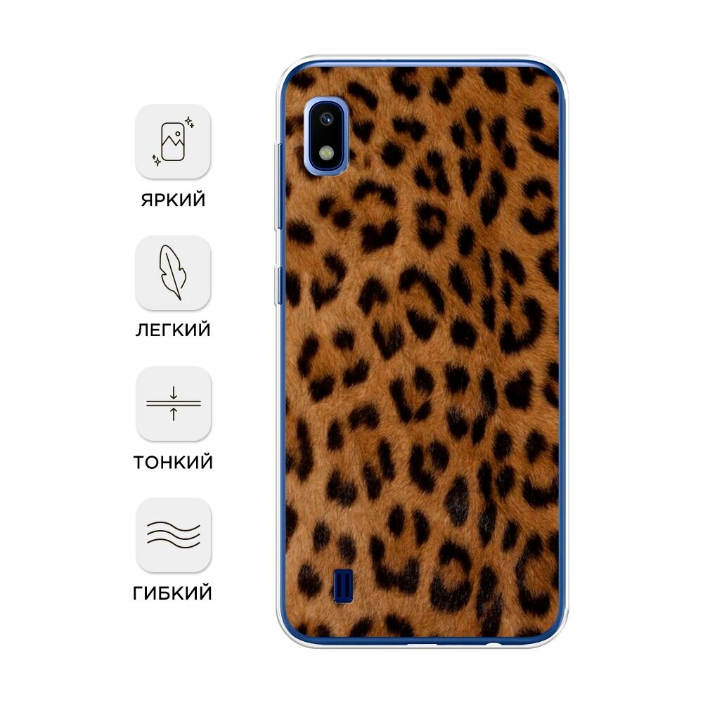 Чехол на Samsung Galaxy A10 / Самсунг Галакси А10 с принтом "Мех леопарда" — фото 1