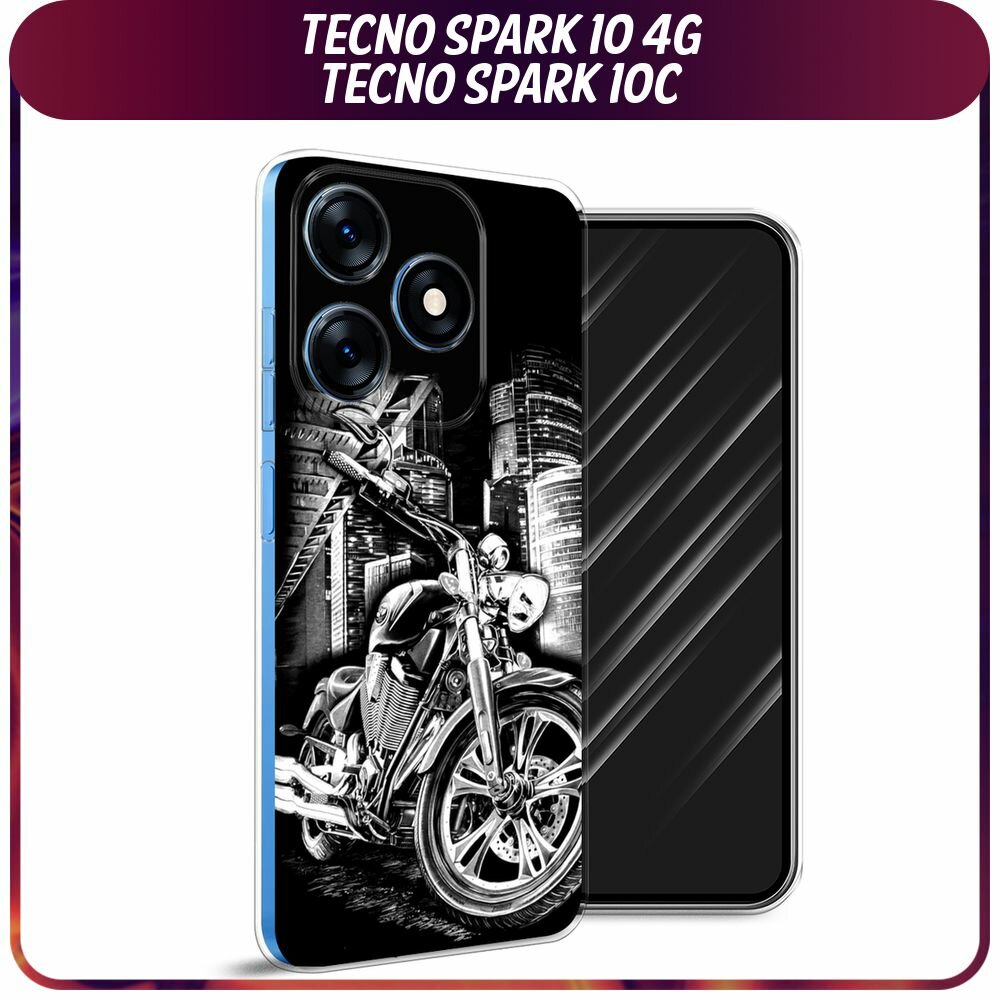 Чехол на Tecno Spark 10/10C / Текно Спарк 10/10С с принтом "Крутой байк"