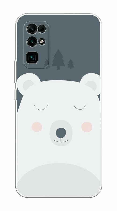 Силиконовый чехол на Honor 30 / Хонор 30 с принтом мишка мечтатель