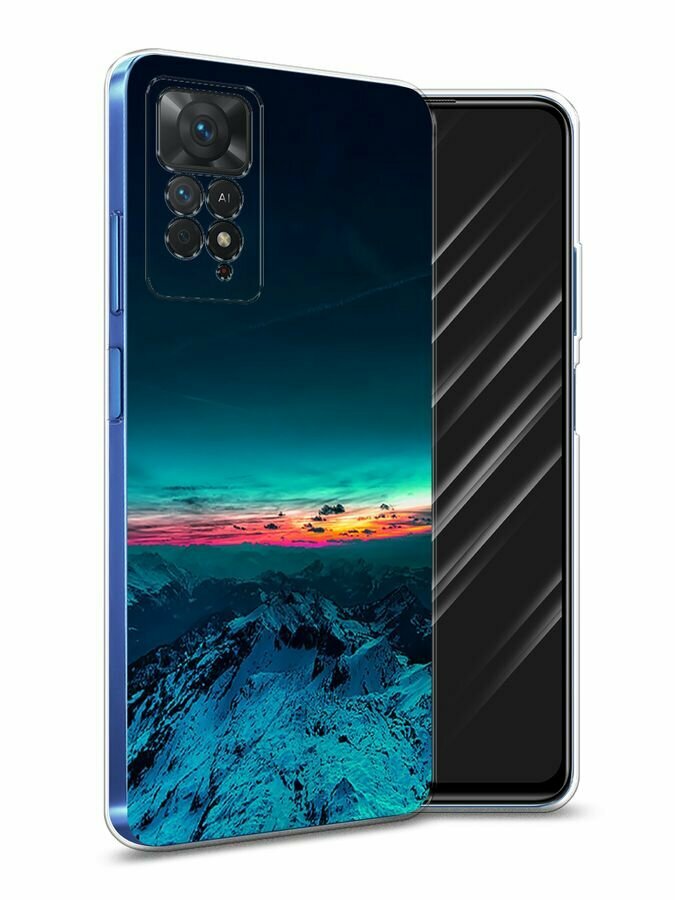 Чехол на Xiaomi Redmi Note 11E Pro / Сяоми Редми Нот 11E Pro Про с принтом "Закат в горах"