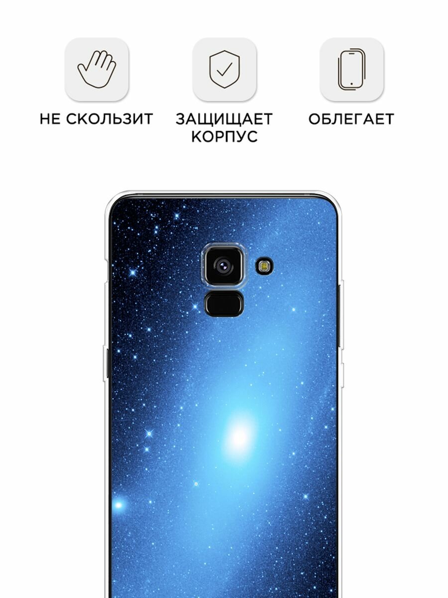 Чехол на Samsung Galaxy A8 + / Самсунг Галакси А8 Плюс 2018 с принтом "Космос 1" — фото 1