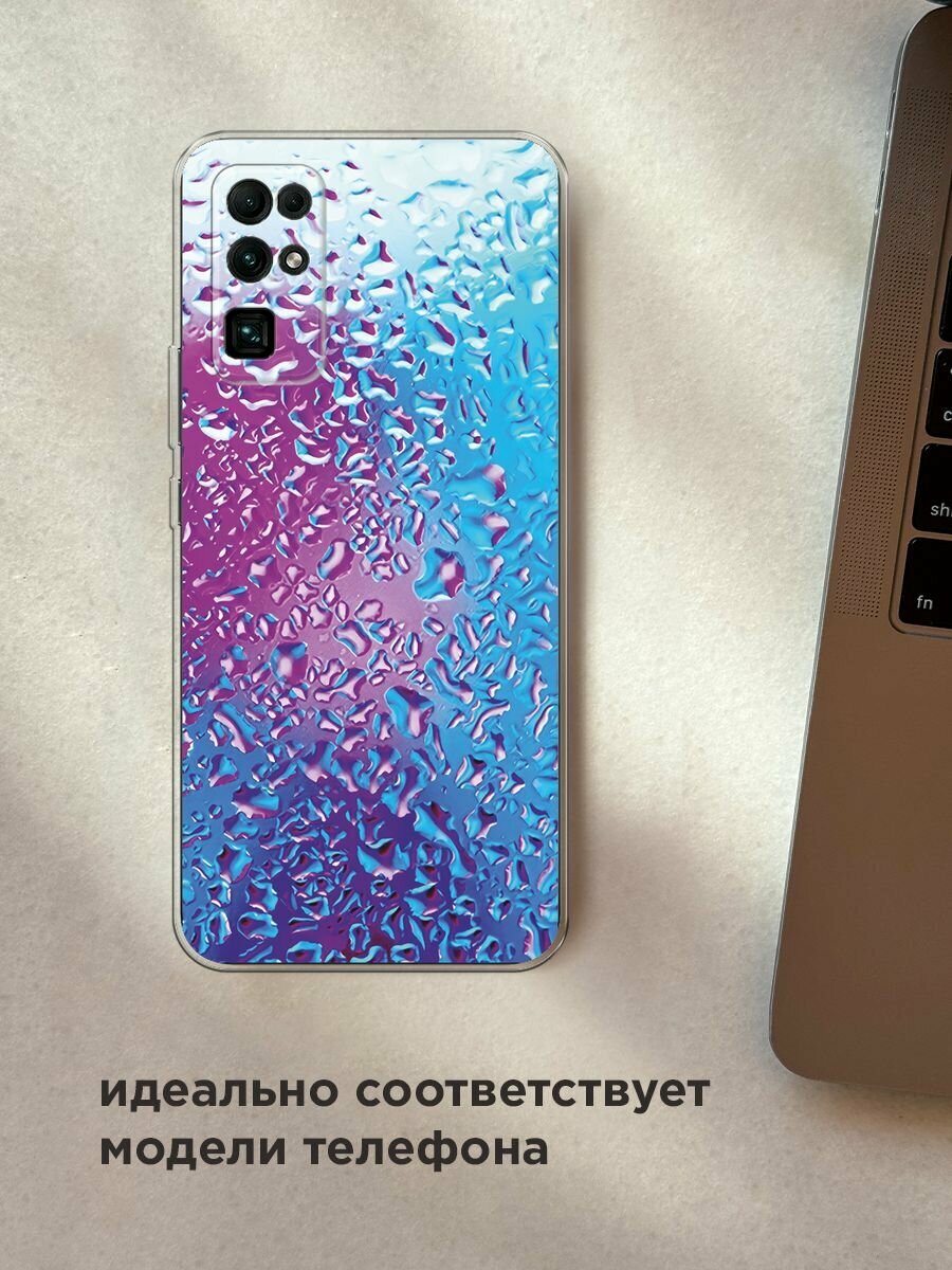 Силиконовый чехол на Honor 30 / Хонор 30 с принтом "Капли на стекле" — фото 1