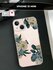 Чехол на Apple iPhone 13 mini / Айфон 13 мини с принтом "Бежевые и голубые бутон...