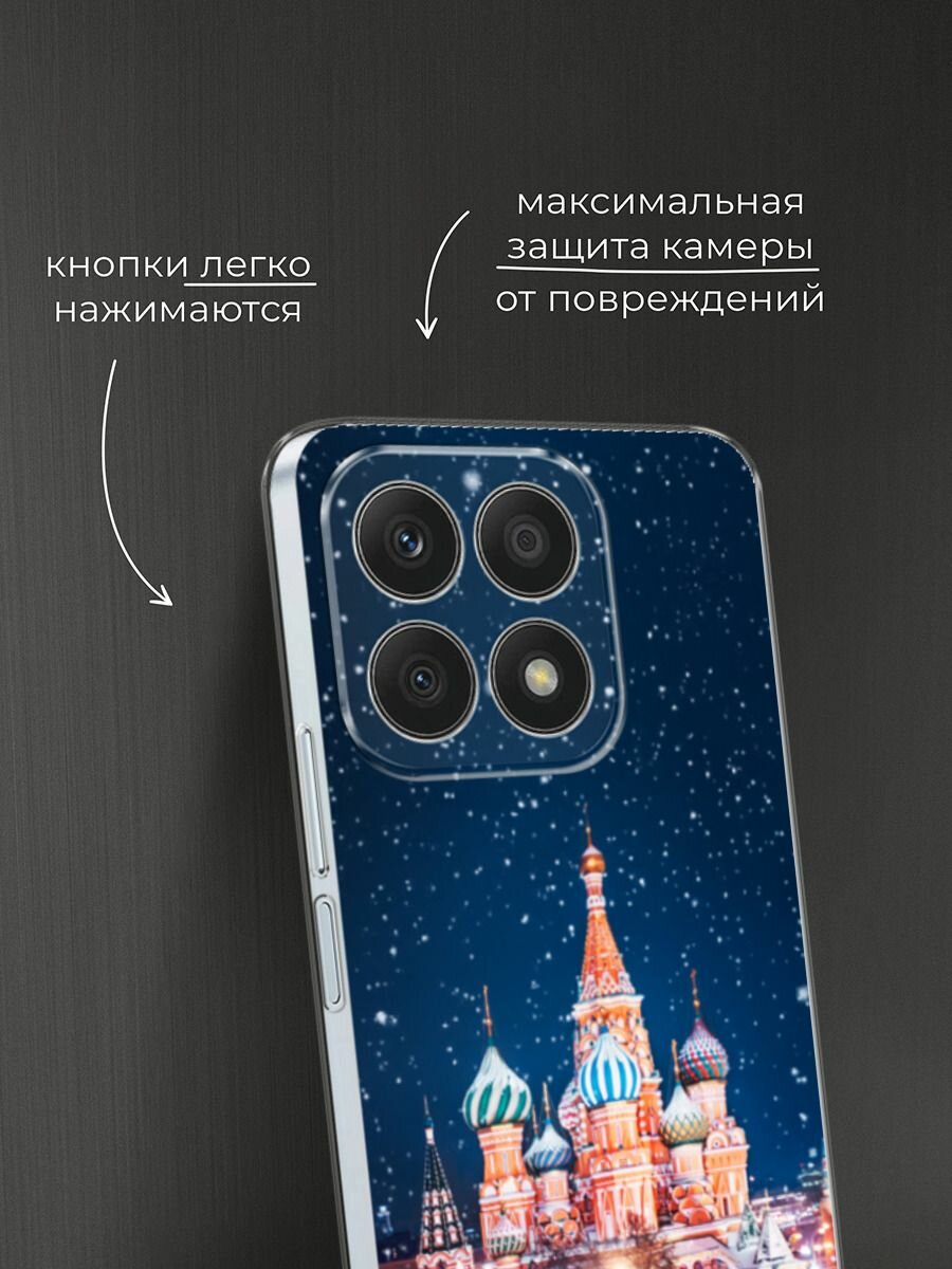 Силиконовый чехол на Honor X8A / Хонор X8A с принтом "Москва 1" — фото 1