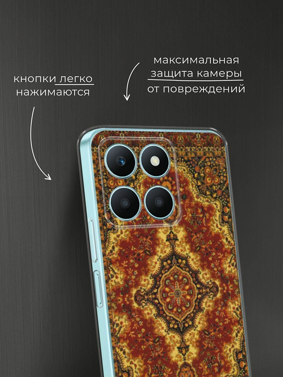 Силиконовый чехол на Honor X6A / Хонор X6A с принтом "Ковер" — фото 1