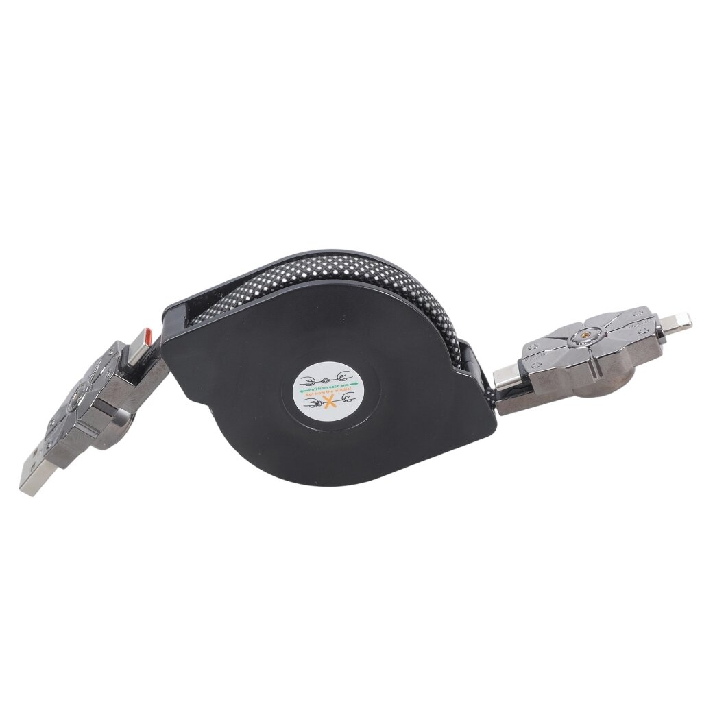 Вращающийся зарядный кабель 4 в 1, масштабируемый шнур подачи питания мощностью 65 Вт для телефона