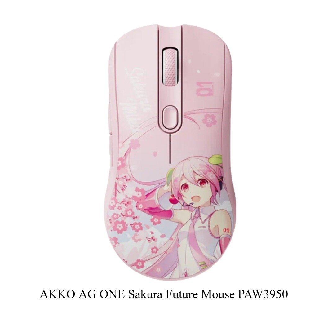 AKKO AG ONE Sakura Future Mouse PAW3950 Легкая Эргономичная Игровая Мышь С Частотой Опроса 8K