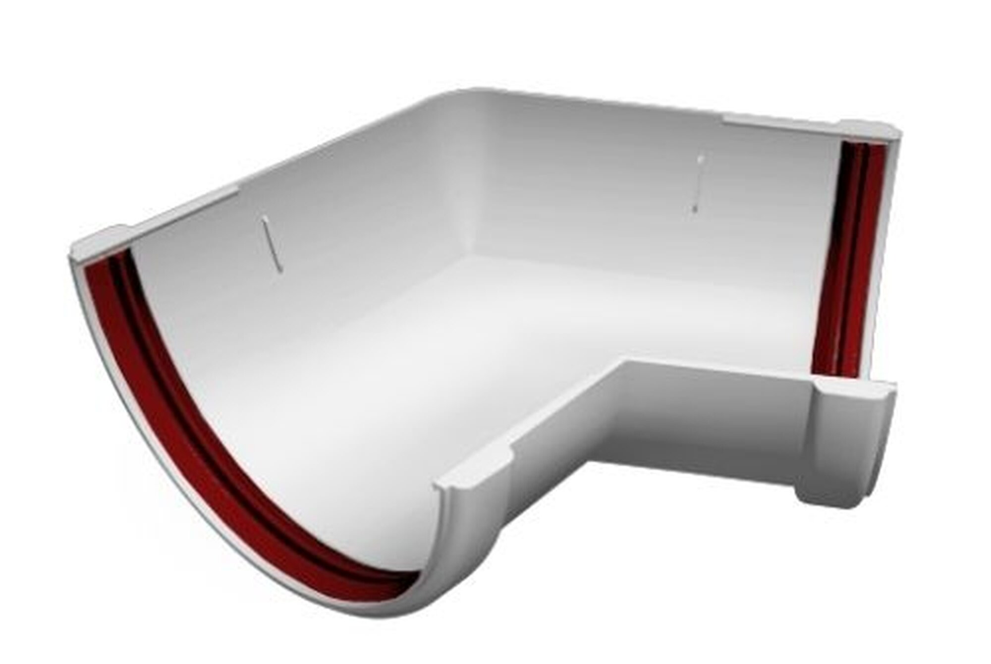 Угол желоба 135 град. Классика 120 ПВХ Grand Line белый (RAL 9003)