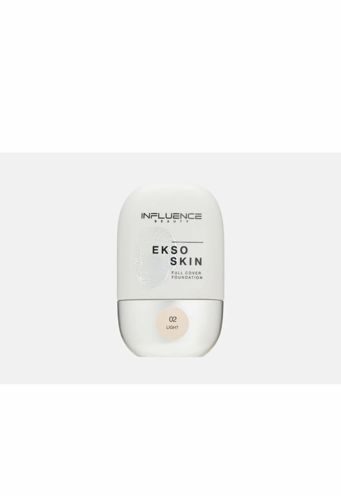 Тональная основа Influence Beauty "Ekso Skin",02 матирование, защита от внешних факторов