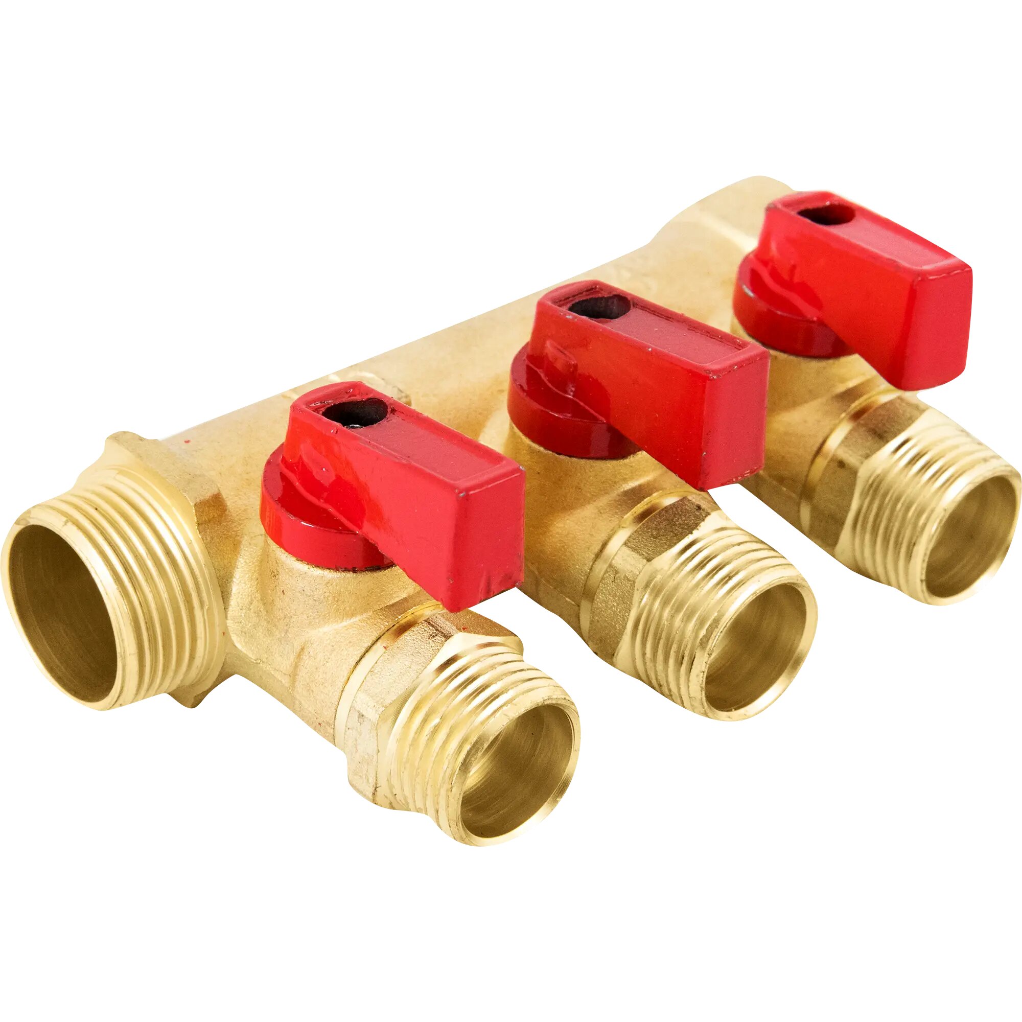 Aquabeam коллектор на 3 выхода 3/4x1/2 НР латунь, распределительный элемент водоснабжения