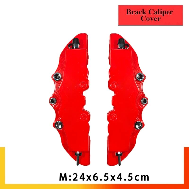 2/4 шт, пластиковая крышка суппорта дискового тормоза General Motors, 3D автомобильная крышка red-M
