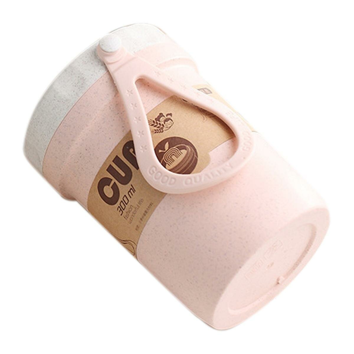 Творческий завтрак из пшеничной соломы, напиток, каша, чашка, портативные, дышащие, герметичные банки для супа, для работы, чашка для супа, ланч-бокс, ланч-бокс для микроволновки, розовый