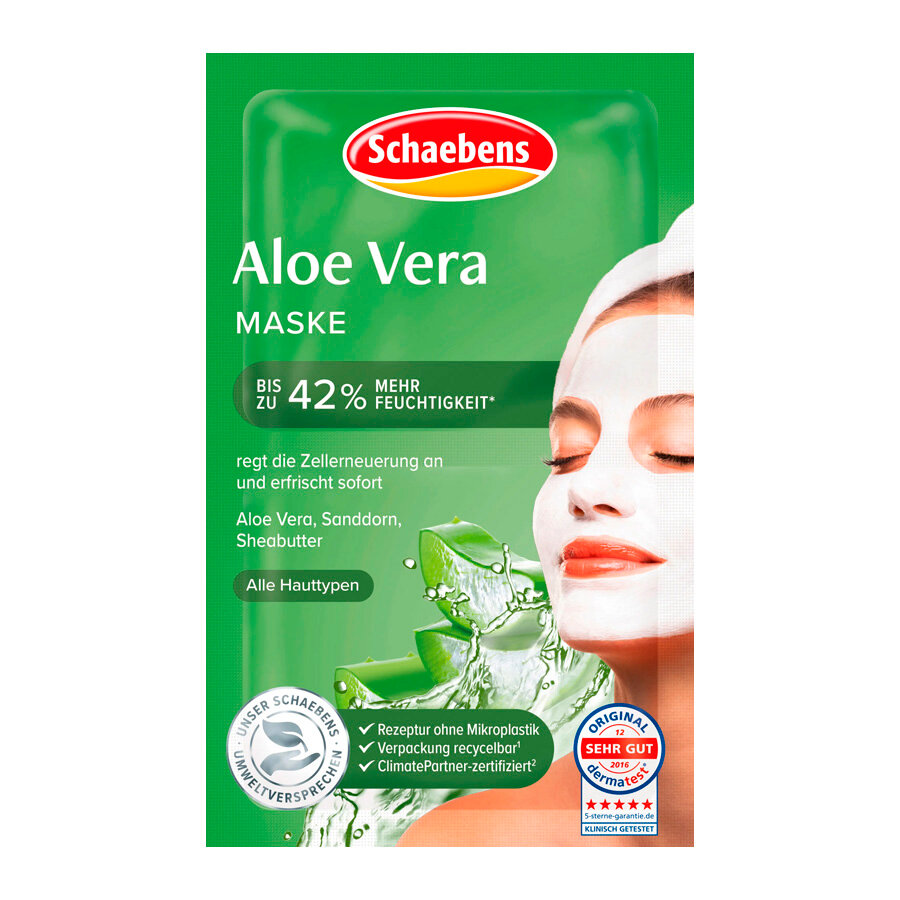Маска для лица Schaebens, с алоэ вера, 2x5 мл, 1 шт