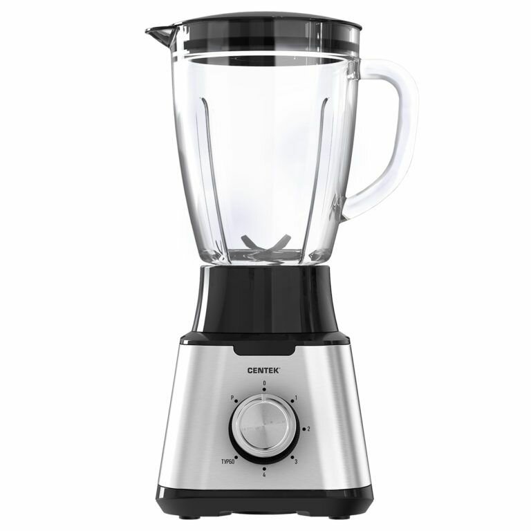 Блендер CENTEK CT-1304, 1200Вт, 5 скоростей, турборежим, импульсный, серебристый