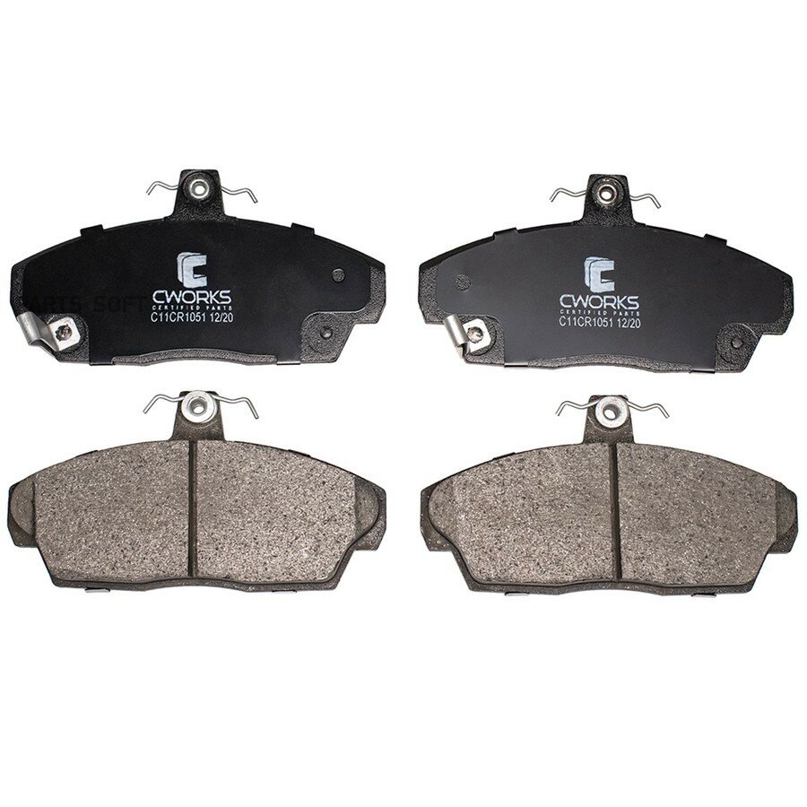 CWORKS Тормозные колодки передние, Low Metallic