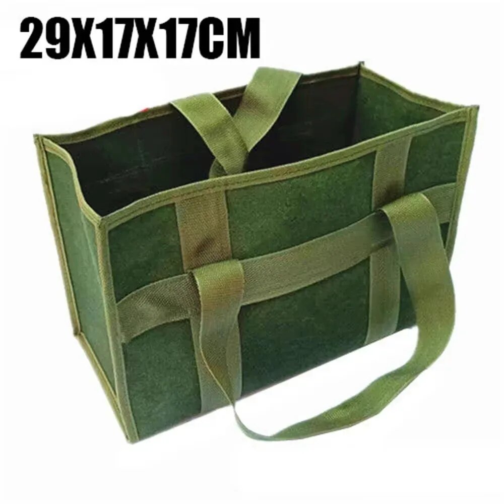 Садовая сумка холщовая зеленая, 29x17x17см, Цвет: S