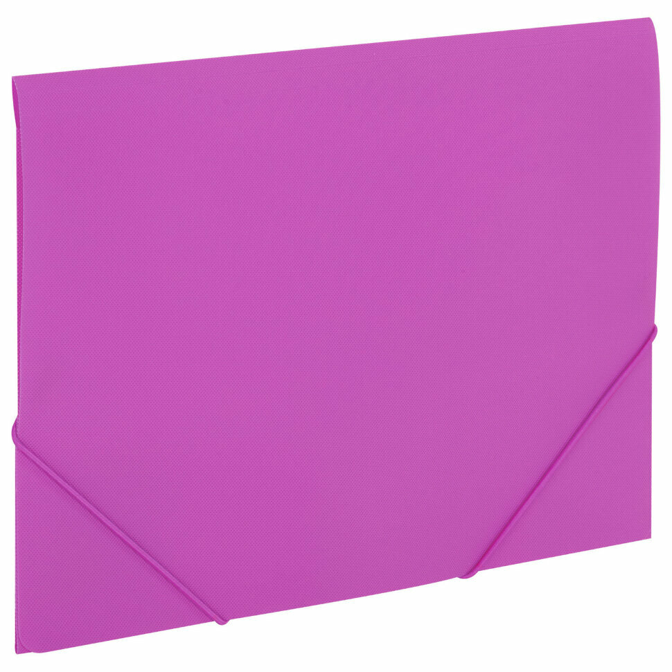 Папка на резинках А4 BRAUBERG PIXEL, фиолетовая, до 300 листов, 0,5 мм, 273042, 273042