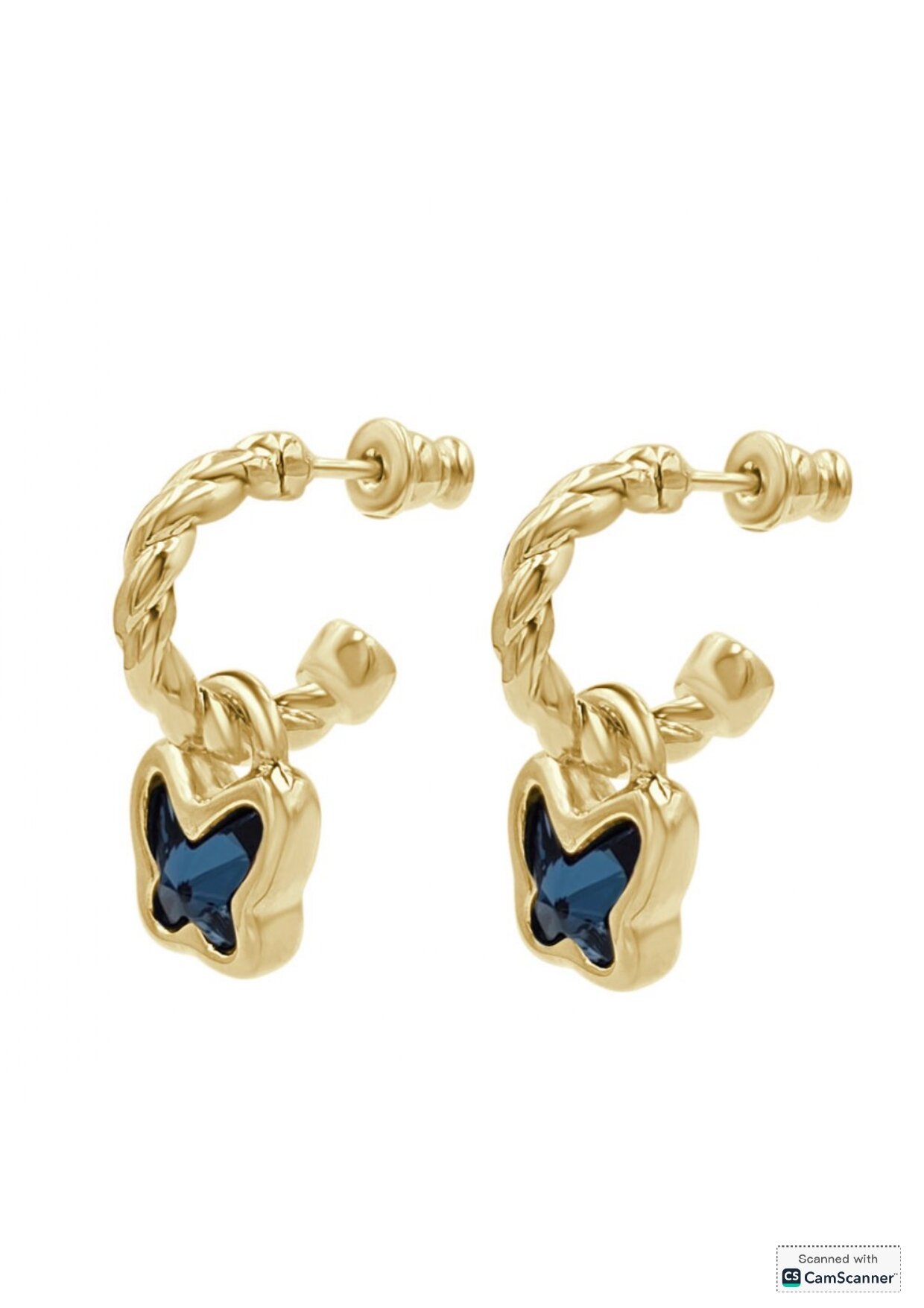 Серьги пусеты, кристаллы Swarovski