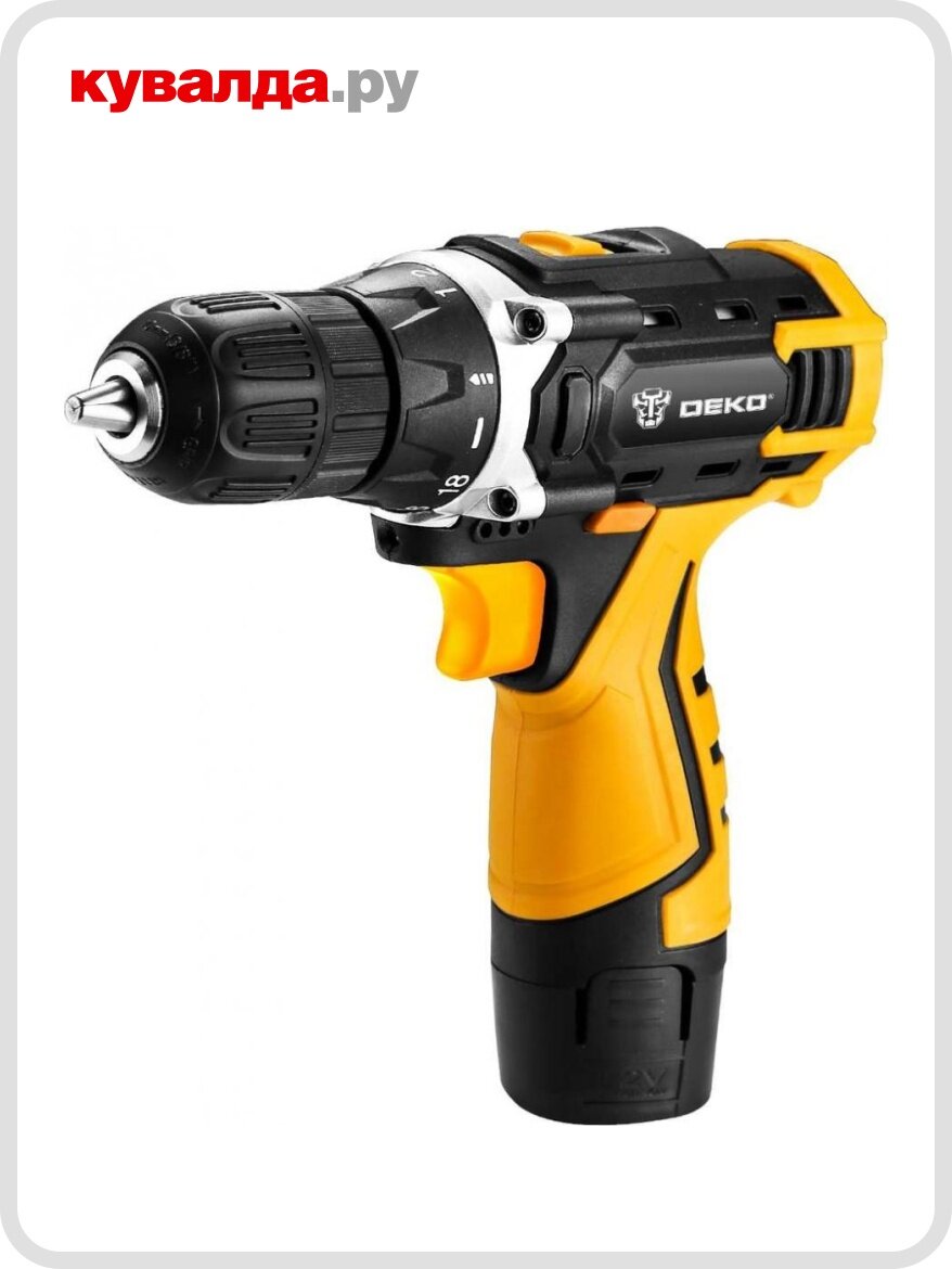 Дрель-шуруповерт аккумуляторная DEKO DKCD12FU-Li (063-4100)